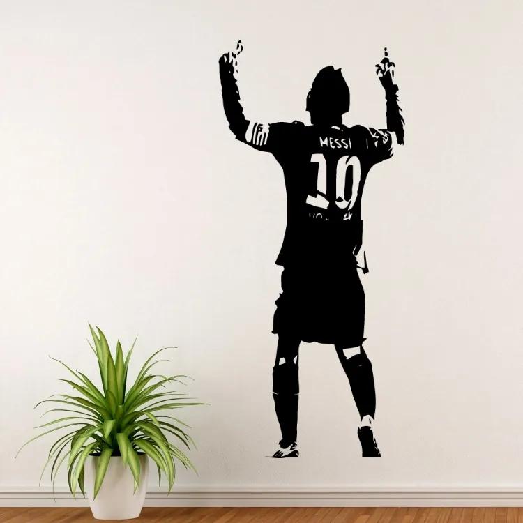 Lionel Messi silueta - vinylová samolepka na zeď 100x44cm