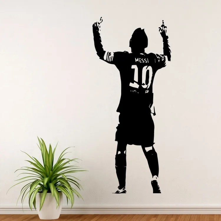 Lionel Messi silueta - vinylová samolepka na zeď 125x56cm | BIANO