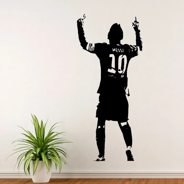 Lionel Messi silueta - vinylová samolepka na zeď 200x89cm