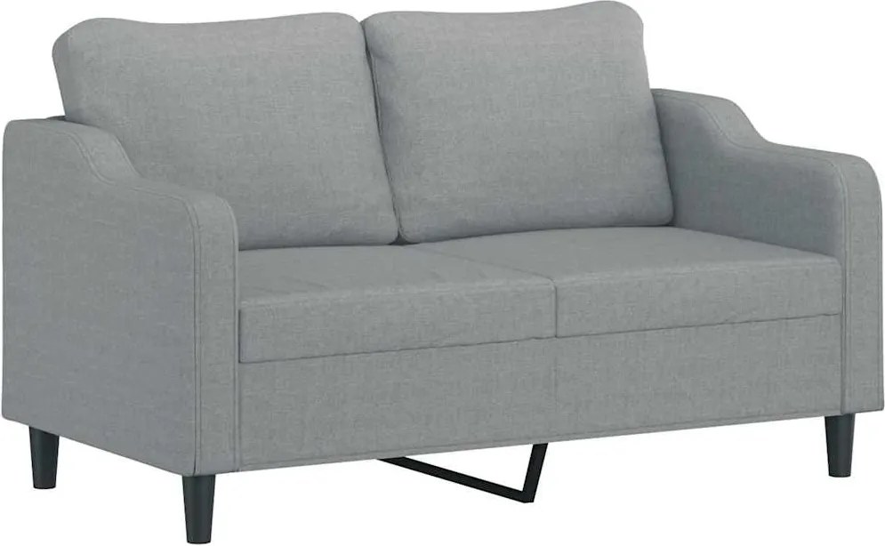 3dílná sedací souprava s polštáři světle šedá textil 3201826