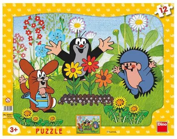 Dino Papírové puzzle Krteček zahradník 12 dílků