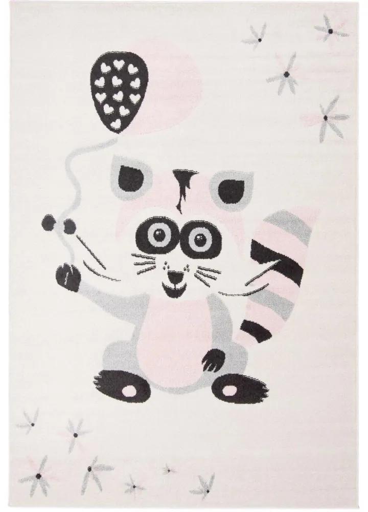 Dětský kusový koberec Lemur krémový 80x150cm