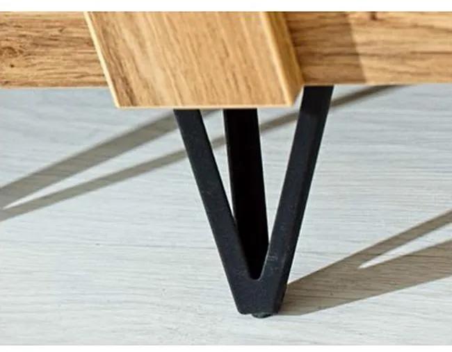 Lofter - TV stolek LO7 - dub wotan/beton millenium