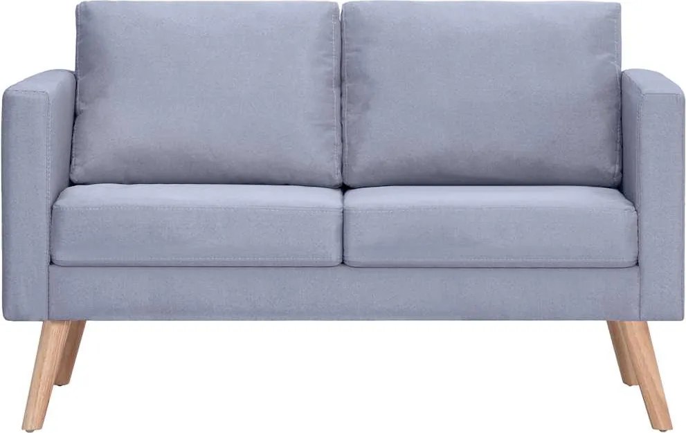 Sedací souprava dvojsedák a trojsedák textil světle šedá 272193