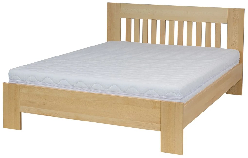 Drewmax LK186 140x200 cm dřevěná postel masiv buk dvojlůžko