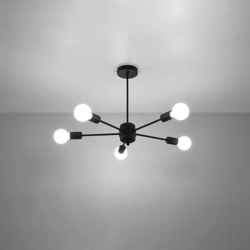 Sollux Lighting Lustr LANGO 5 černý