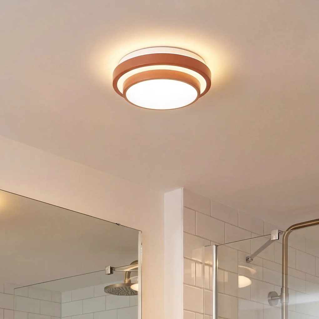 Moderní stropní svítidlo Sienna s bílou barvou 25 cm IP44 - Walden