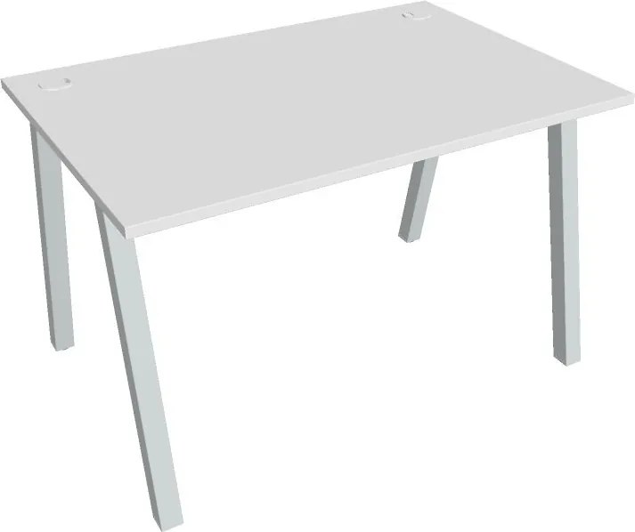 Kancelářský pracovní stůl Hobis USA 1200, bílá RAL 9016, deskaakát