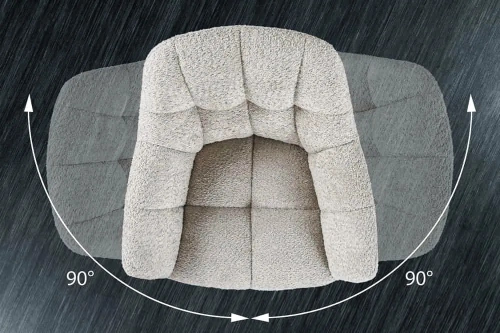 Designová otočná židle Vallerina šedo-béžová - skladem