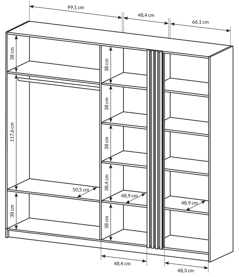 Ložnice DECO | 4 díly | s roštem 160x200 cm | s úložným prostorem pod postelí | + LED | artisan/antracit