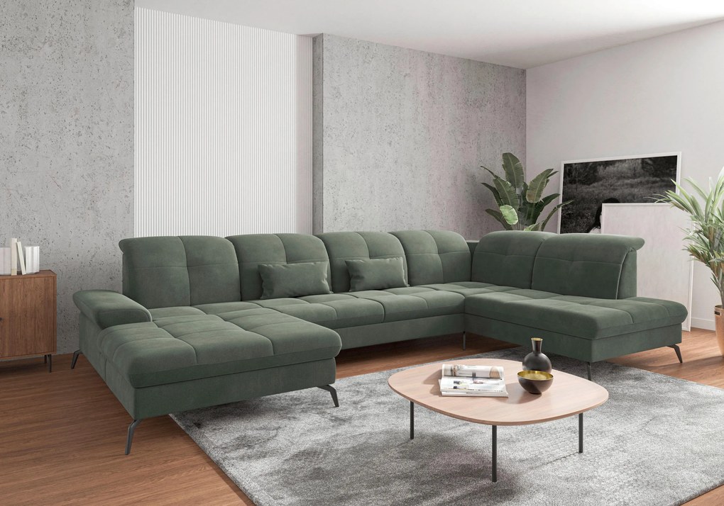 XXXLutz SEDACÍ SOUPRAVA, textil, zelená Sit & More - Sedací soupravy - 000144011567