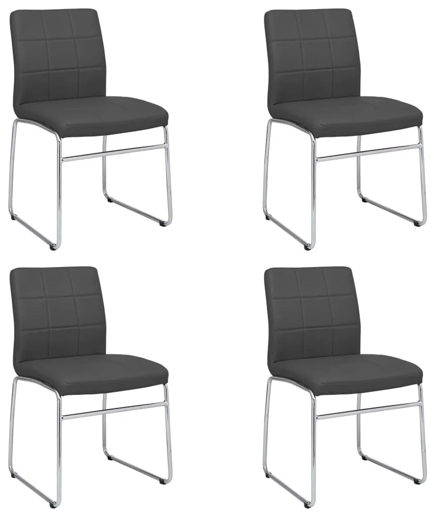 3059306 vidaXL Jídelní židle 4 ks šedé umělá kůže