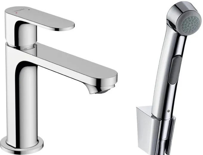 Hansgrohe Rebris S, umyvadlová baterie s bidetovou sprškou, chromová, 72215000