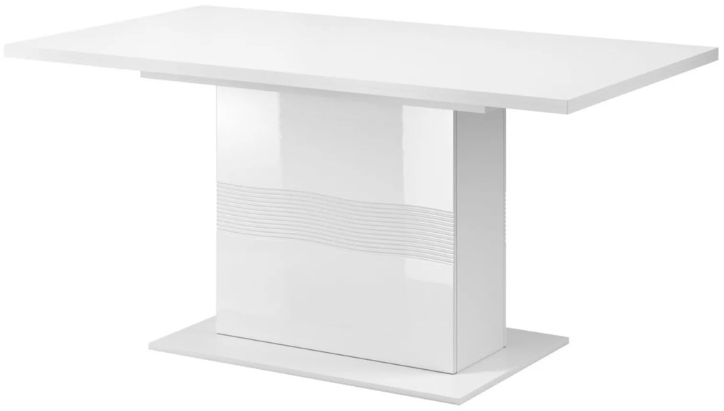 DIG-NET bílý lesklý rozkládací stůl All Star AB 10