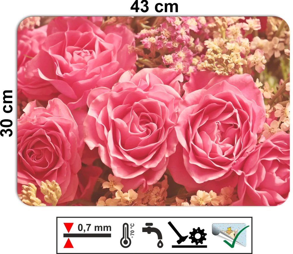 PokojovaDekorace.cz, Prostírání - 279 Kytky, Barevné květiny, 43x30cm