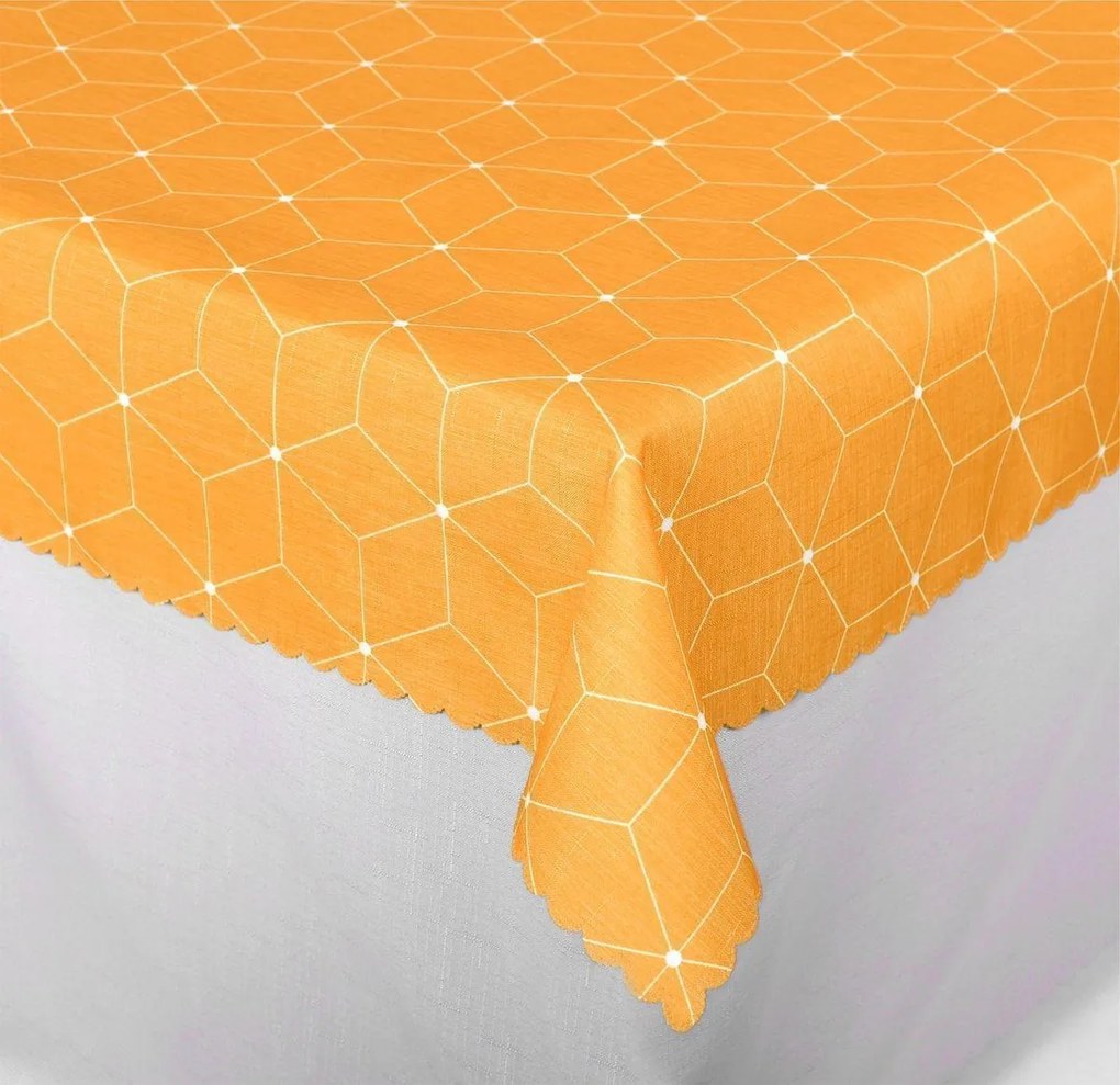 Forbyt, Ubrus s nešpinivou úpravou, Aneta, oranžový 140 x 180 cm