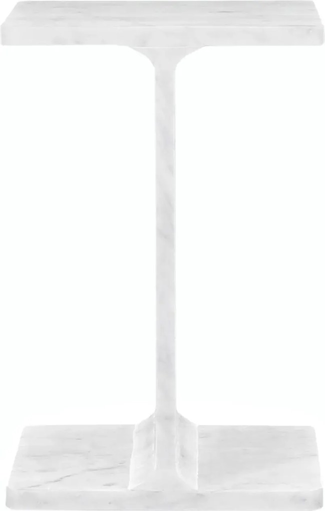 Odkládací stolek Avola 30 cm bílý mramor