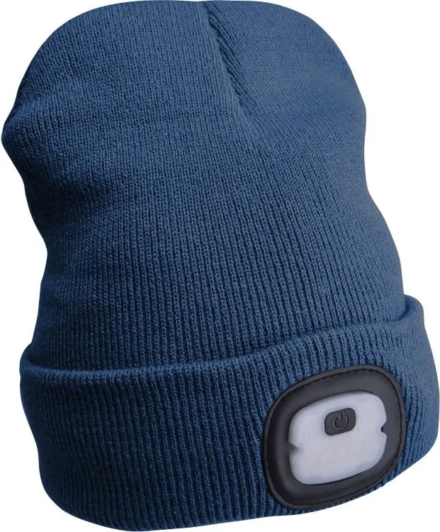 EXTOL LIGHT 43456 čepice s čelovkou 4x25lm, USB nabíjení, tmavě modrá, ECONOMY, univerzální velikost