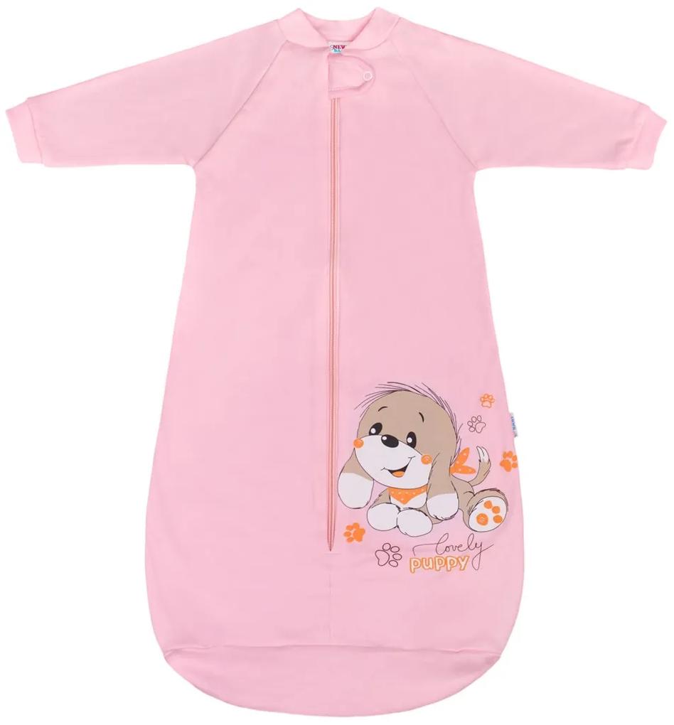 NEW BABY kojenecký spací pytel PEJSEK růžová vel. 80
