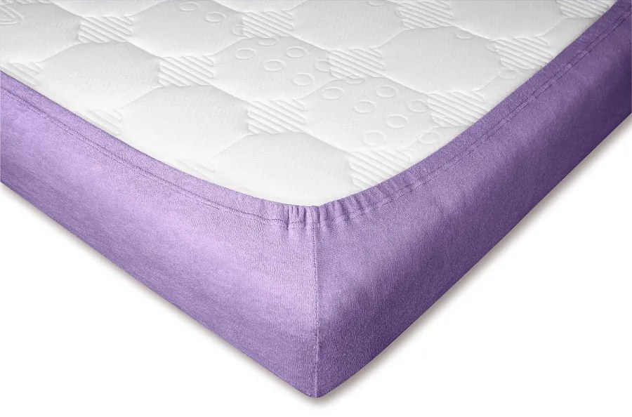 DADKA Froté prostěradlo fialové Rozměr 90x220x20