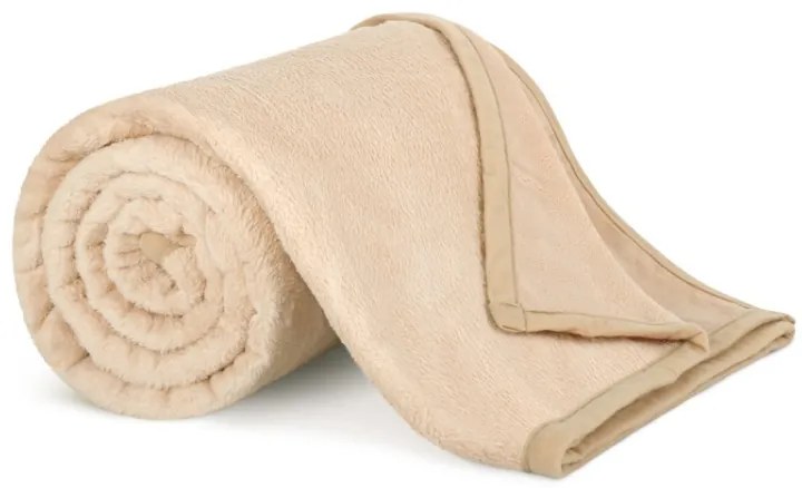 Bellatex Přikrývka Korall micro jednolůžko 150x200 cm Béžová