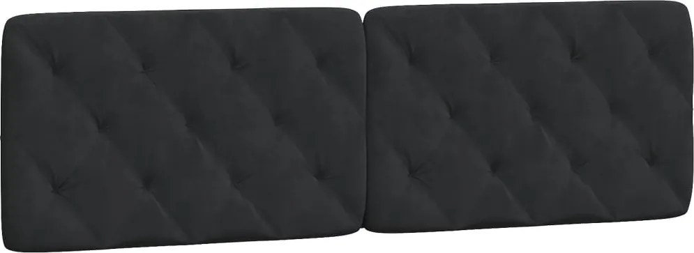 Postel s matrací černá 160 x 200 cm samet 3208666