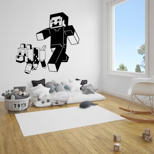 Samolepka Minecraft a pes