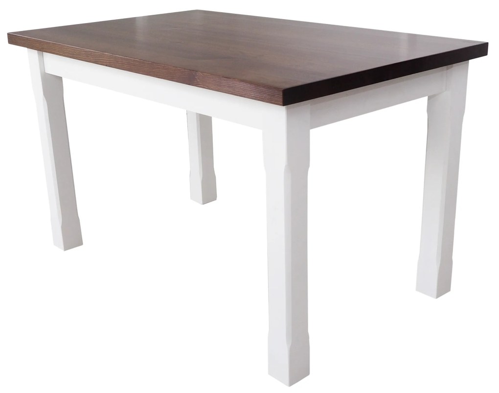 Via-nábytek Jídelní stůl S2 80 x 80 cm Povrchová úprava: Bílá/hnědá