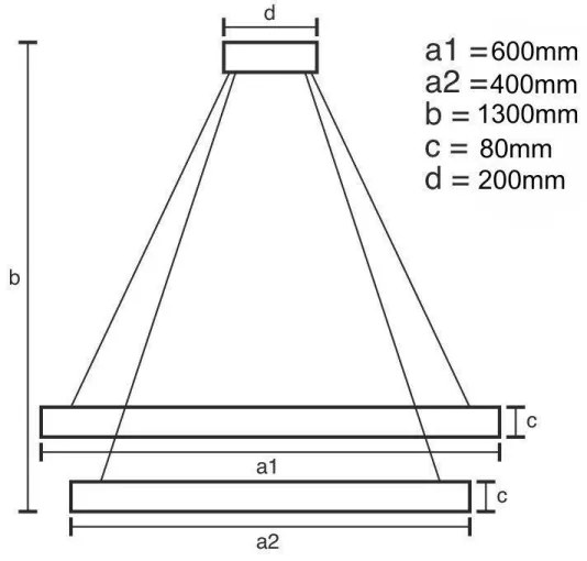 LED Stmívatelný lustr na lanku LED/80W/230V 3000-6500K + dálkové ovládání