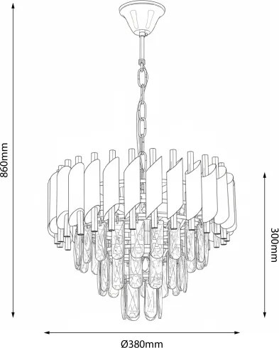 Brilagi - Lustr na řetězu ECLIPSE 5xE14/10W/230V pr. 38 cm zlatá