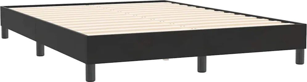 Box spring postel s matrací černá 160x210 cm samet 3316217