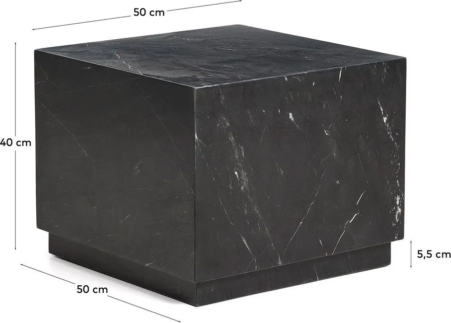 Mramorový odkládací stolek 50x50 cm Sorein – Kave Home