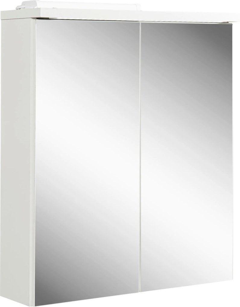 XXXLutz ZRCADLOVÁ SKŘÍŇKA, vysoce lesklá bílá, bílá, 60/68/20 cm Xora - Koupelnové série - 001279008606
