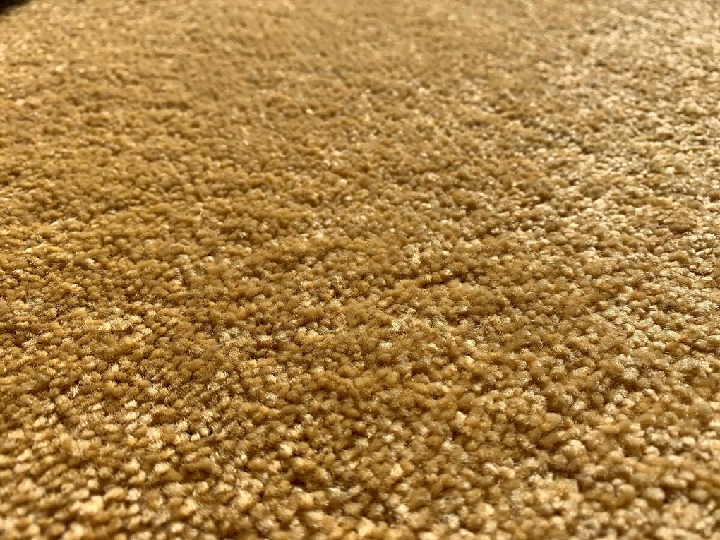 Vopi koberce Kusový koberec Eton Exklusive žlutý kruh - 200x200 (průměr) kruh cm