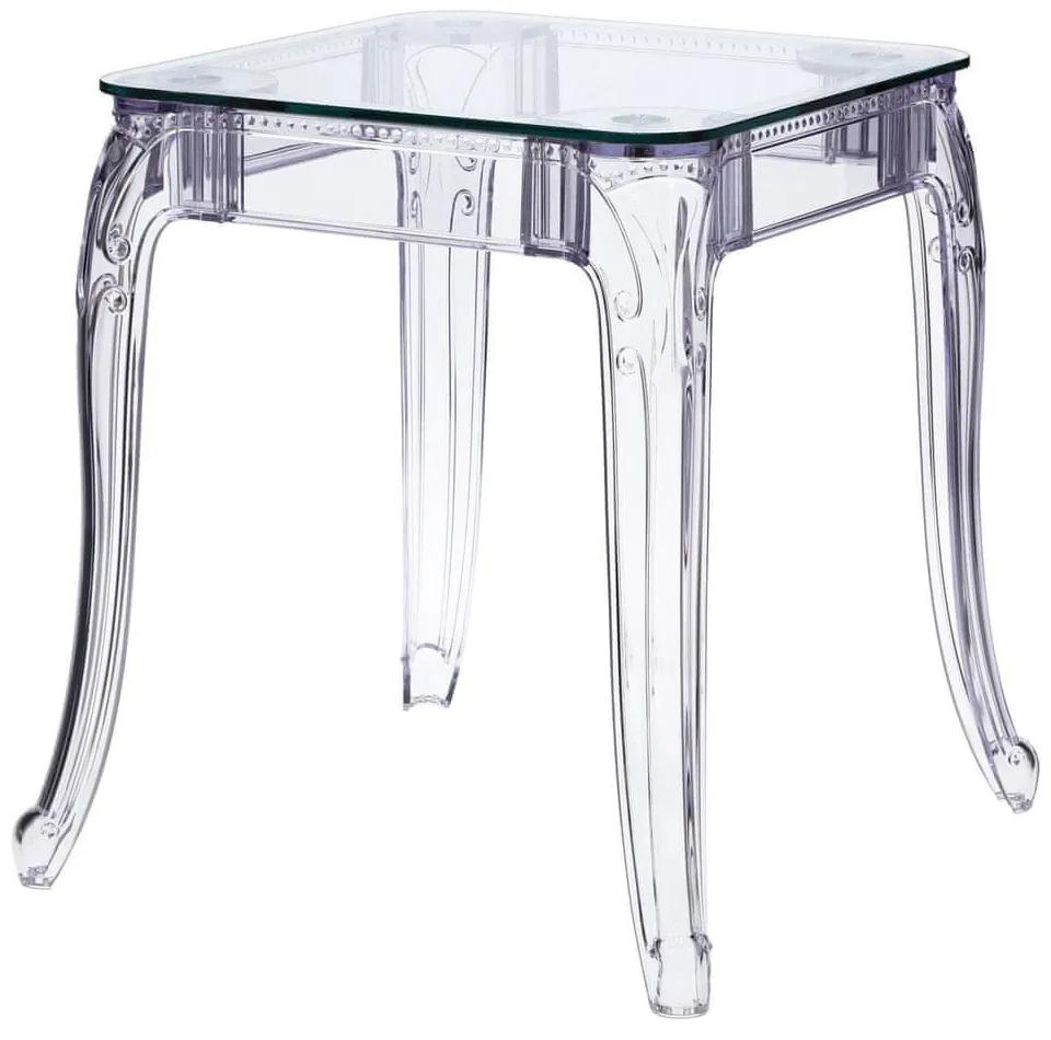 Intesi Stůl Ghost 62x62cm transparentní