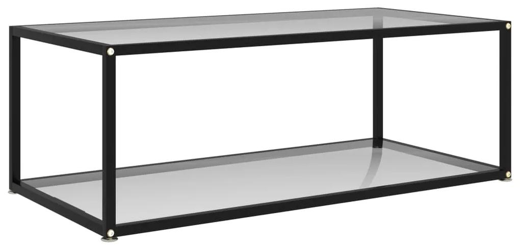 Konferenční stolek průhledný 100 x 50 x 35 cm tvrzené sklo - Default Title