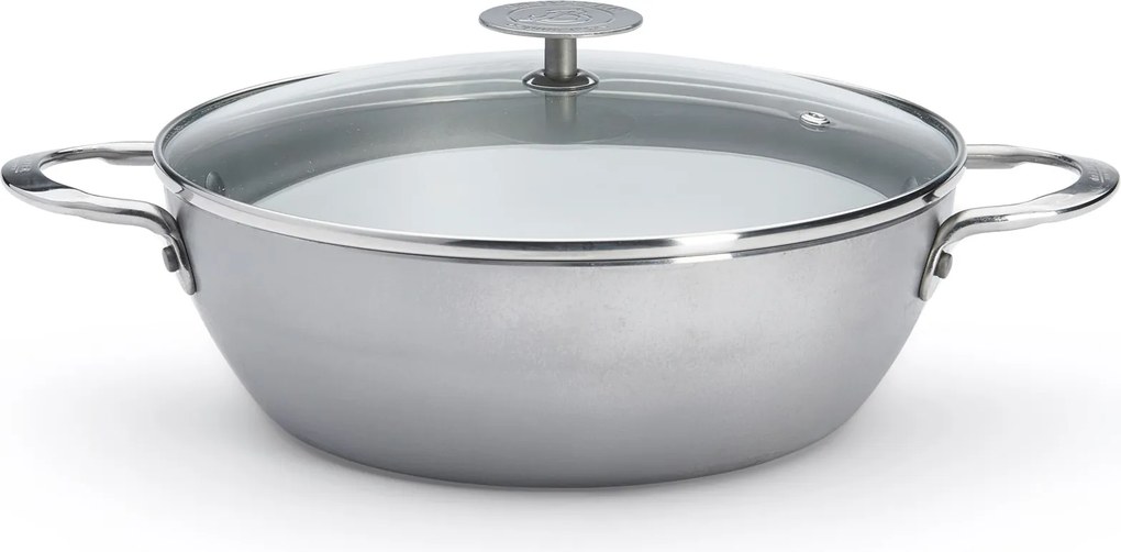 Ocelová hluboká servírovací pánev de Buyer MINERAL B P.24cm 4l