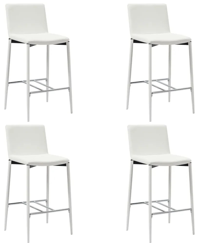 279671 vidaXL Barové stoličky 4 ks bílé umělá kůže