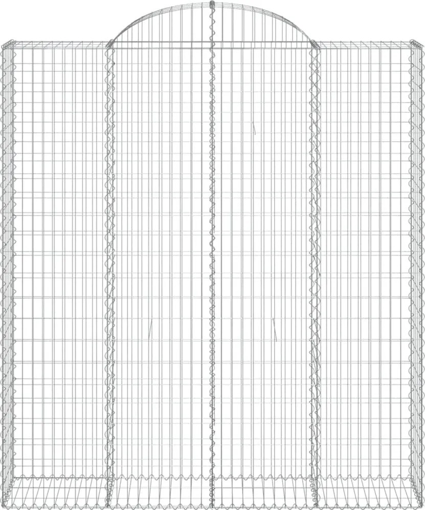 Klenuté gabionové koše 3 ks 200x50x220/240cm pozinkované železo 3146447