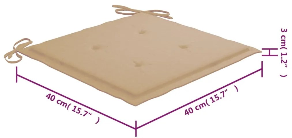 vidaXL Marketos Skládací zahradní židle s poduškami 6 ks masivní akáciové dřevo