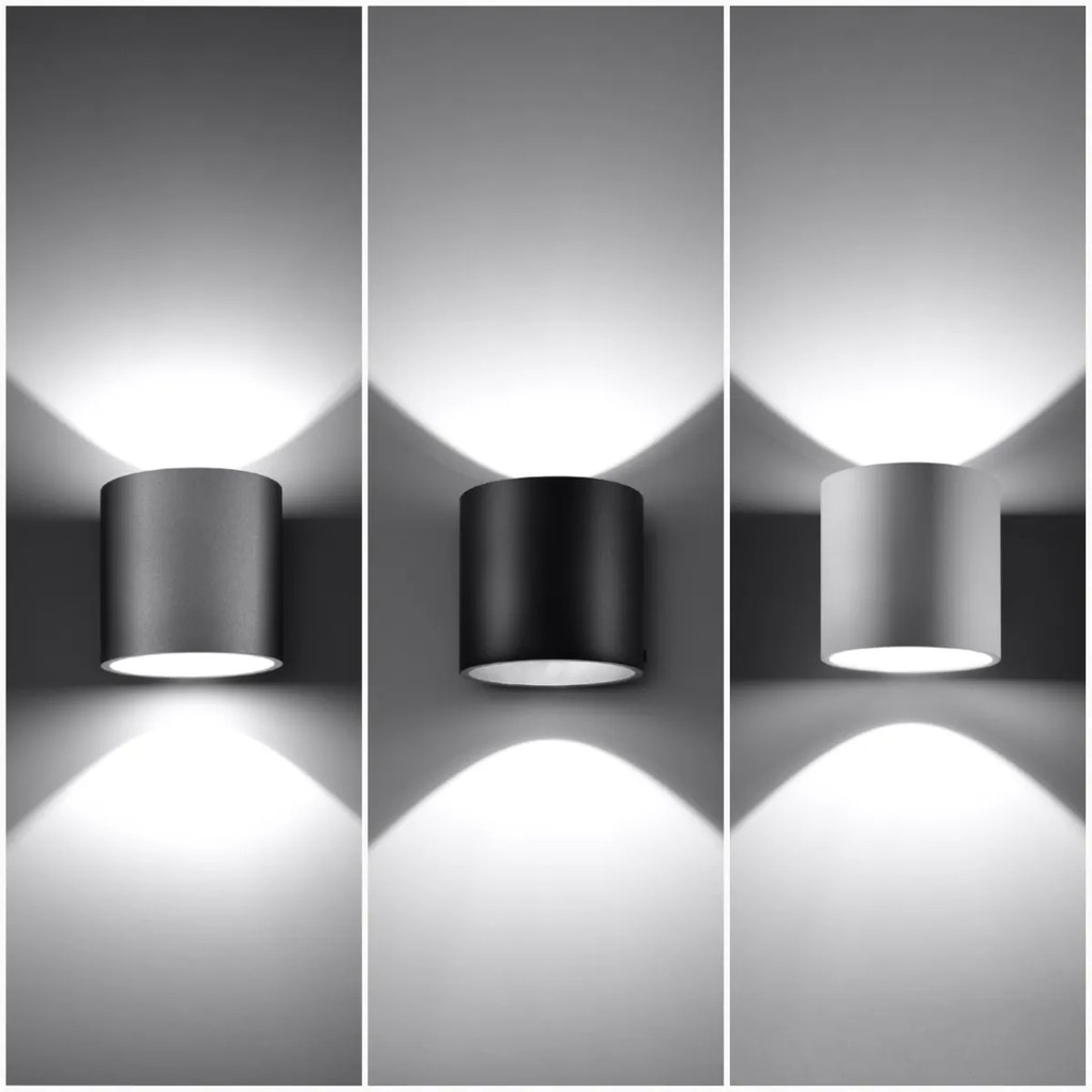 Sollux Lighting Nástěnné svítidlo ORBIS 1 Černá