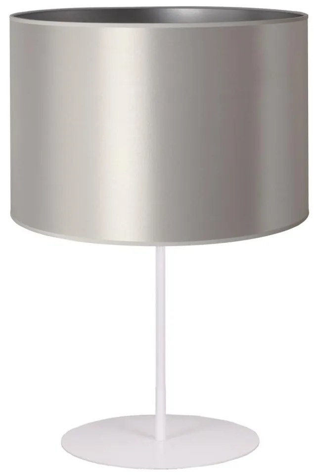 Duolla - Stolní lampa CANNES 1xE14/15W/230V pr. 20 cm stříbrná/bílá DU603027