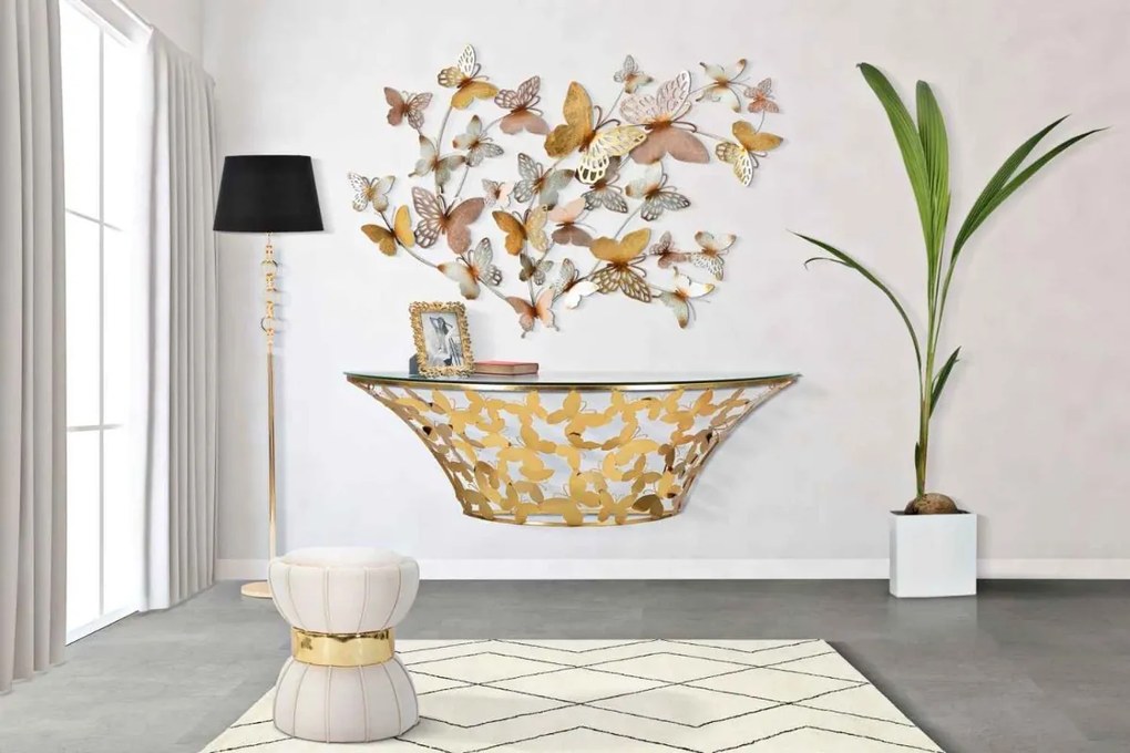 Designová konzole Jahmisey 120 cm zlatá