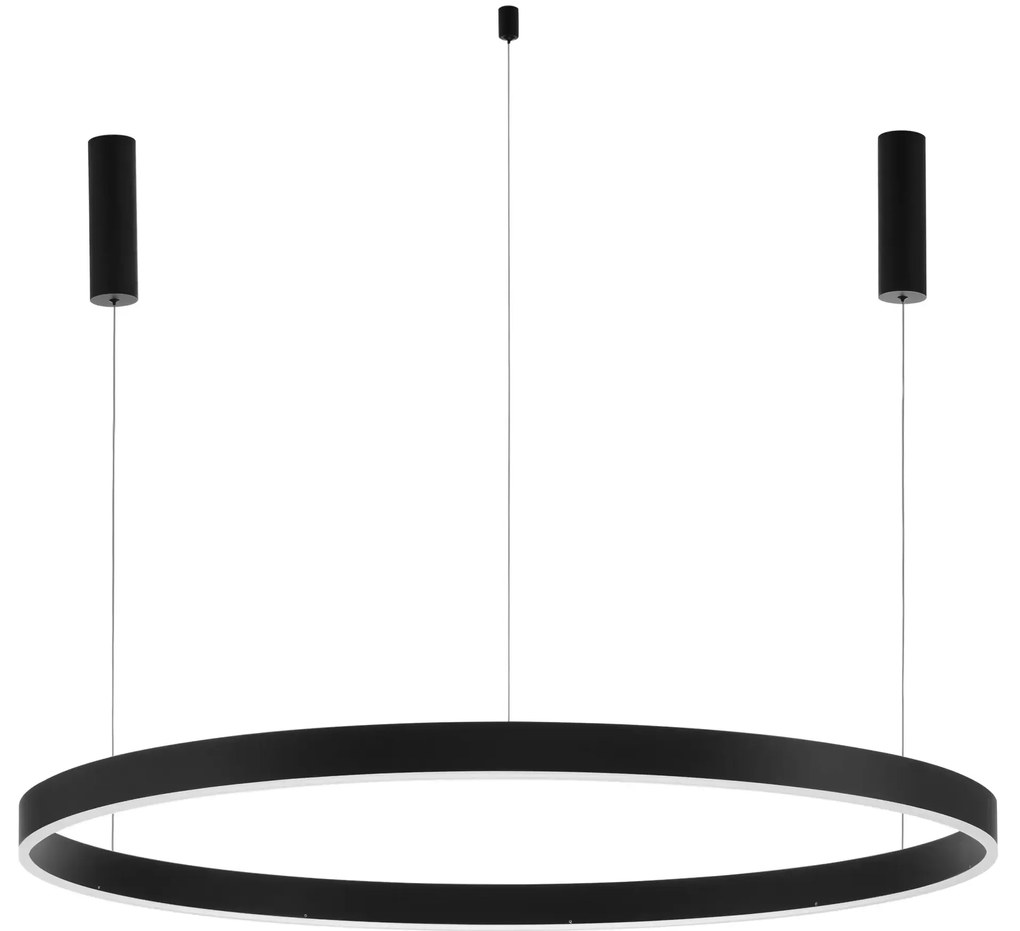 LED lustr Motif 120 černé stmívatelné