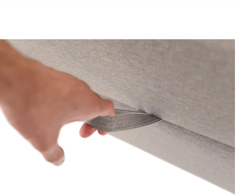 Boxspringová postel 120x200, šedohnědá TAUPE, FERATA TV KOMFORT