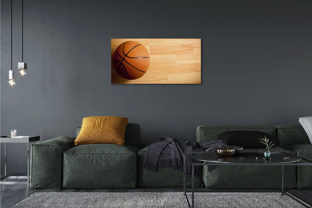 Obrazy na plátně Míč do koše na podlaze 140x70 cm