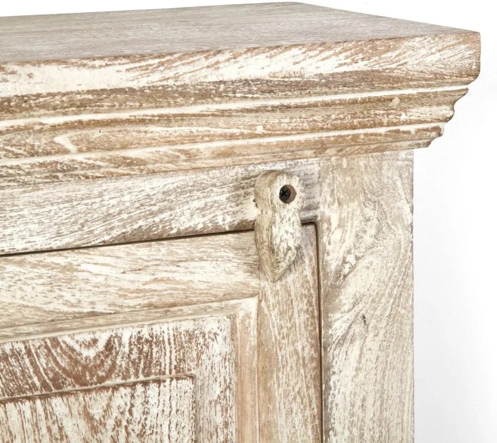 furniture-nabytek.cz - Masivní koupelnová nástěnná skříňka Patinor z mangového dřeva, lakovaná, přírodní barva – 48×24×70 cm