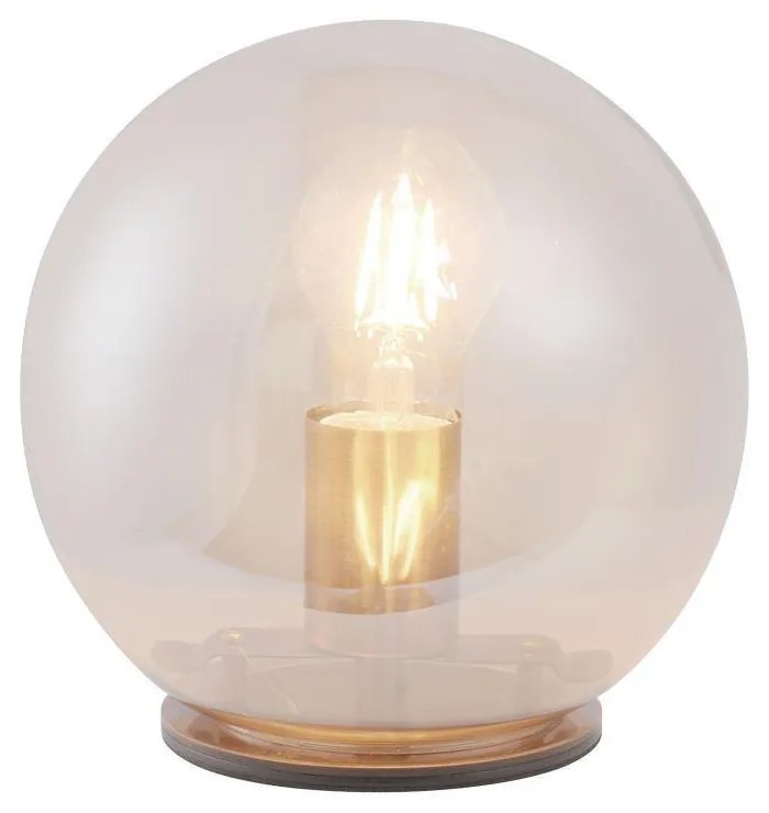 LEUCHTEN DIRECT Stolní lampa, skleněné světlo, retro, jantar, průměr 20cm LD 13703-27