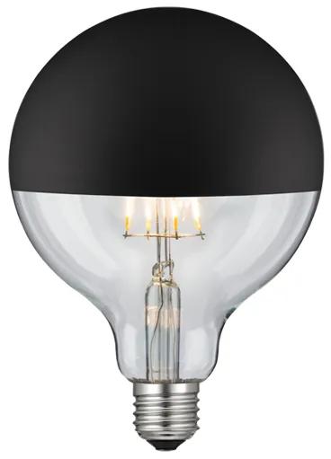 Diolamp LED retro žárovka GLOBE G125 6W Filament černý vrchlík