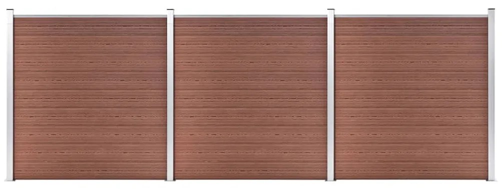 Zahradní plot WPC 526 x 186 cm hnědý 3053208